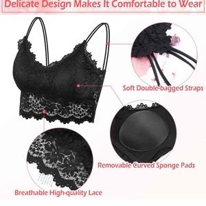 Accessories | 6pcs Padded Lace Bralette | Poshmark
